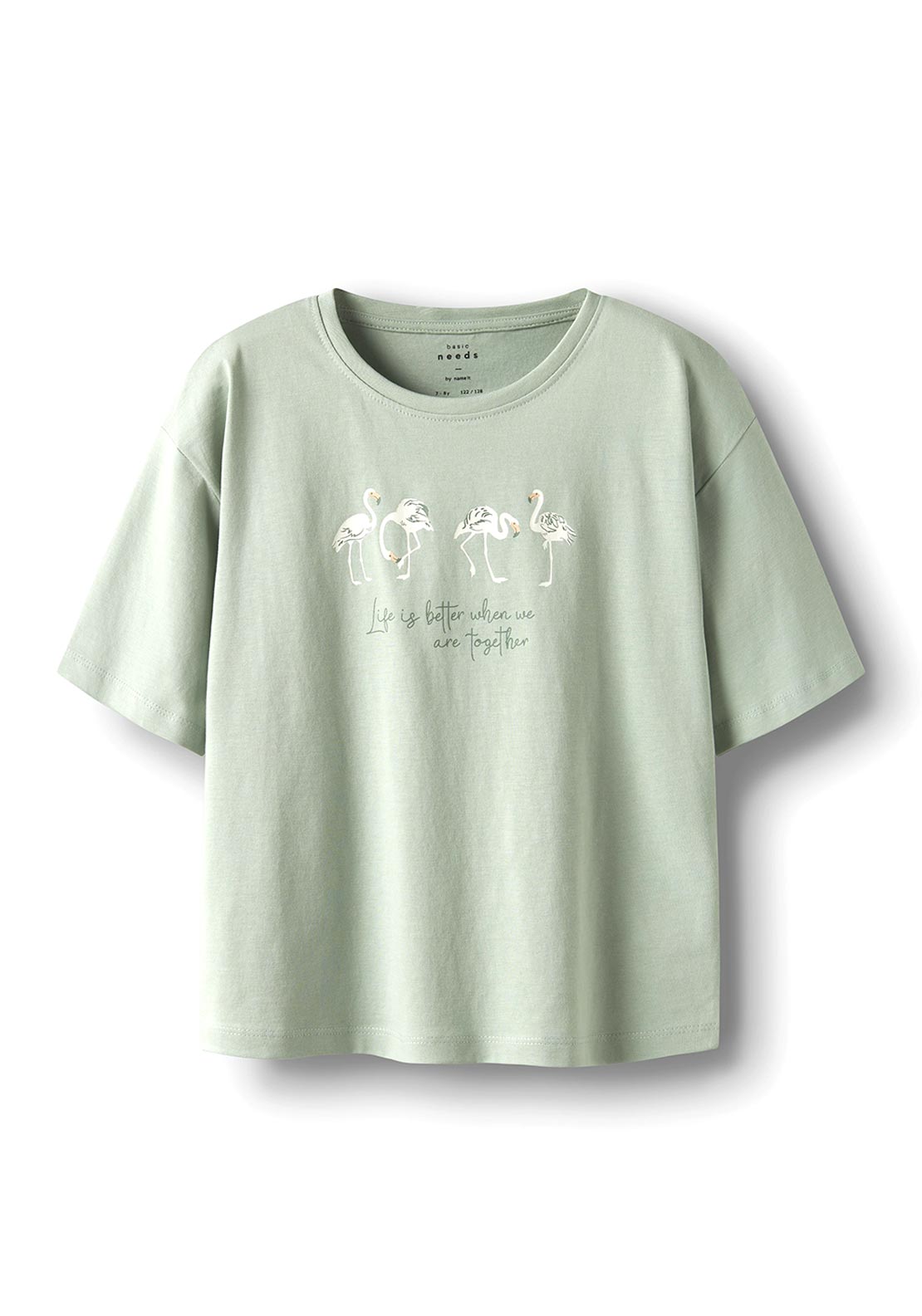 Name It Kid Girl Veen Short Sleeve Tee, Green - McElhinneys