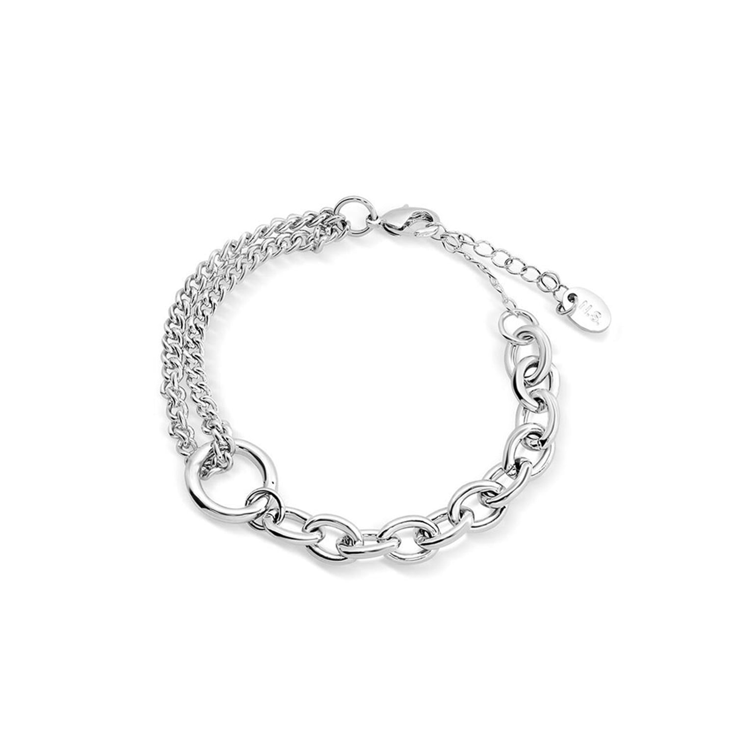 Newbridge Silverware Double Chain Bracelet, Silver - McElhinneys