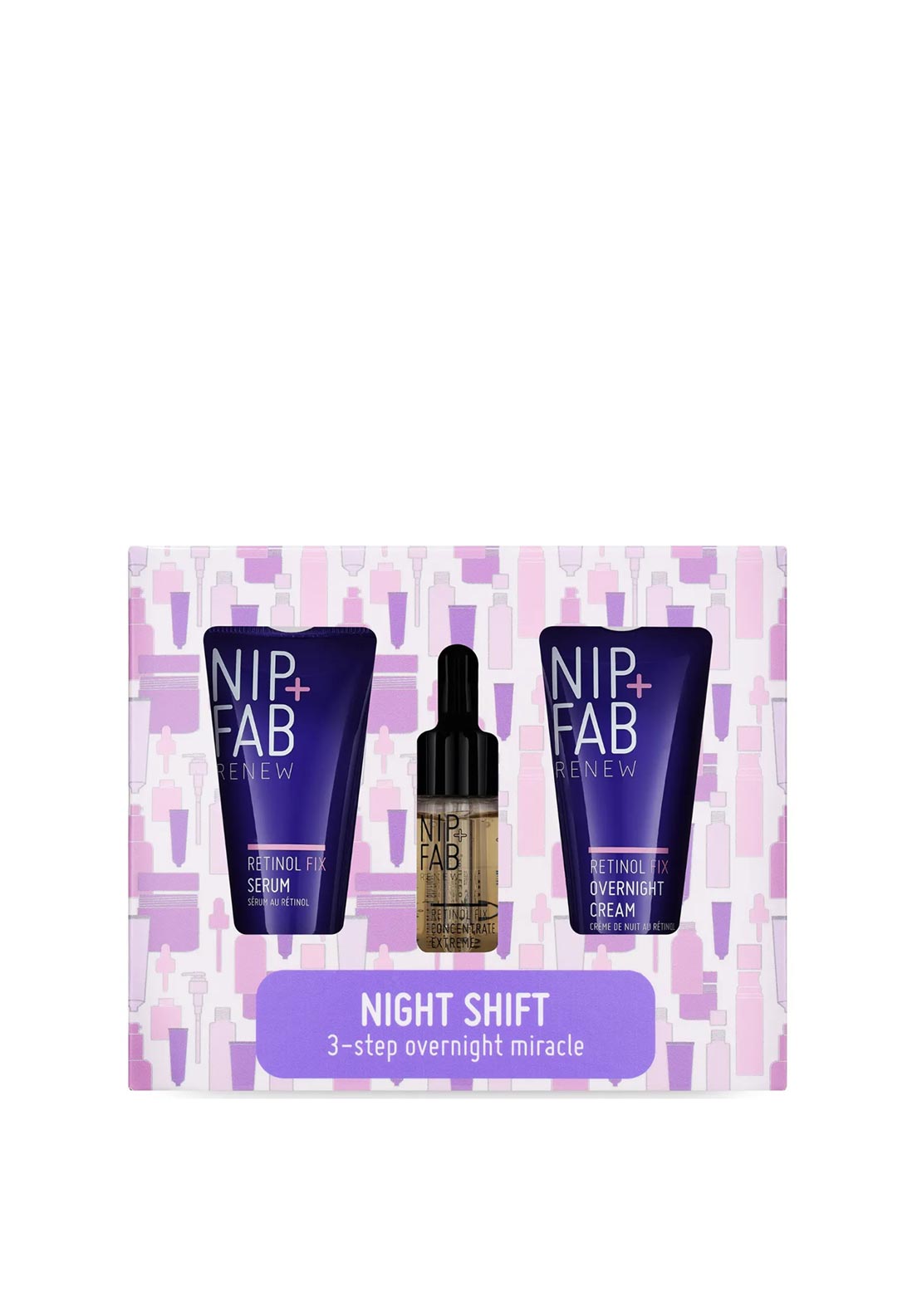 NIP + FAB Night Shift 3 Step Overnight Miracle - McElhinneys