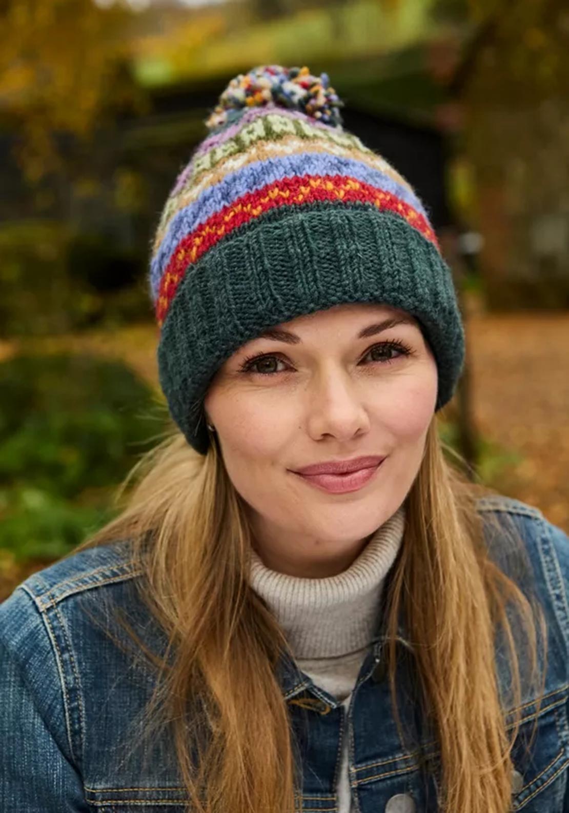 Pachamama Elveden Roll Back Bobble Beanie , Multi - McElhinneys