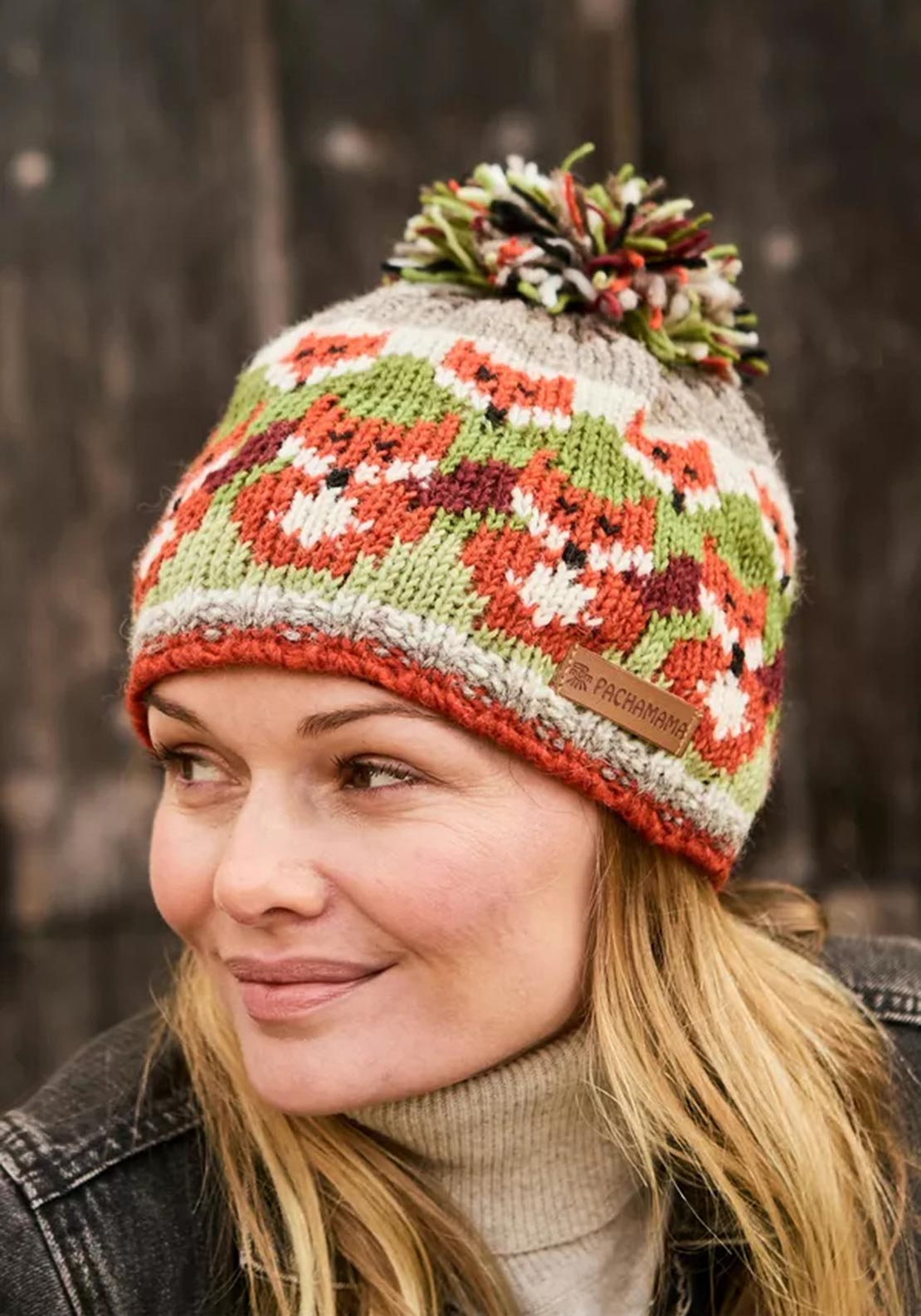 Pachamama Skulk of Foxes Bobble Beanie, Green - McElhinneys
