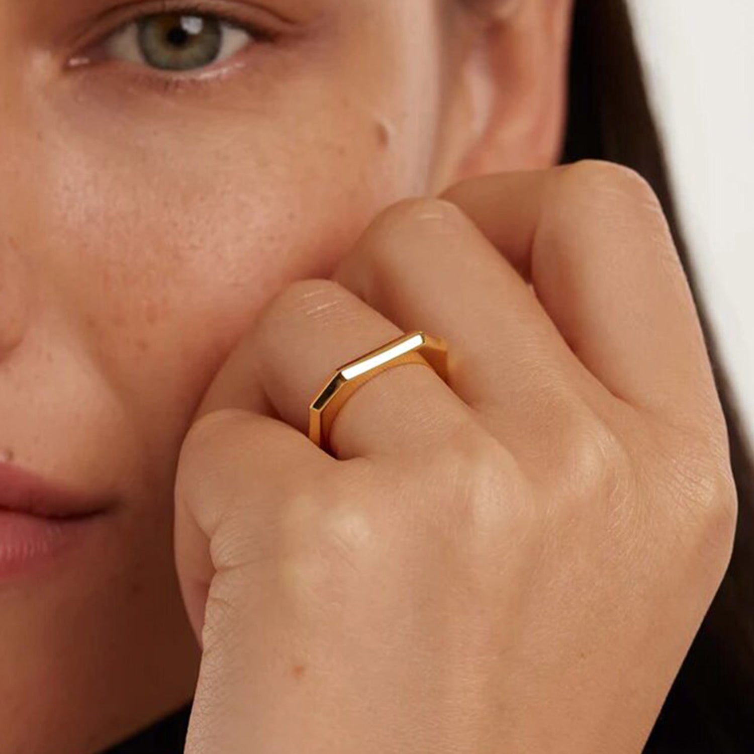 PDPAOLA Signature Link Ring, Gold - McElhinneys