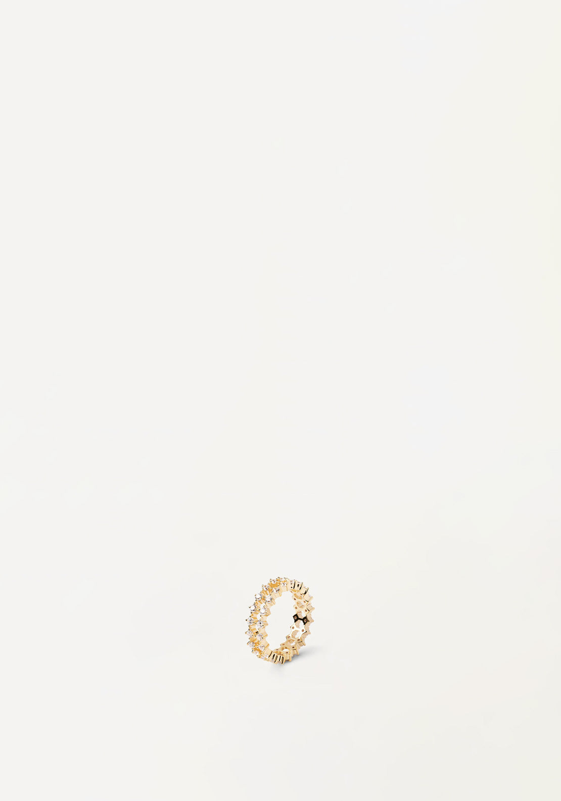 PDPAOLA Slim Dumbo Double Eternity Ring, Gold Size 56 - McElhinneys