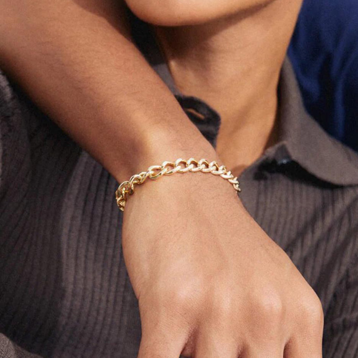 Pilgrim Charm Curb Chain Bracelet, Gold - McElhinneys