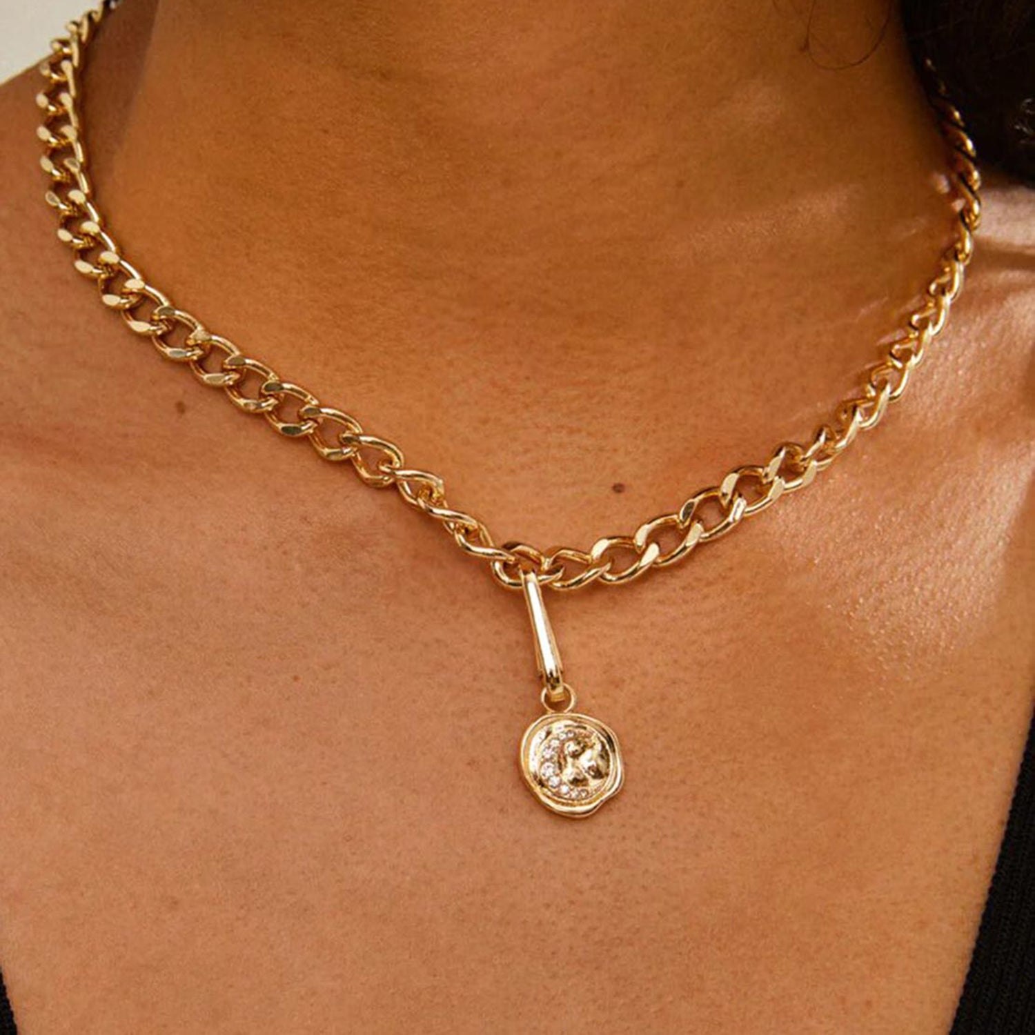 Pilgrim Charm Moon Pendant, Gold - McElhinneys