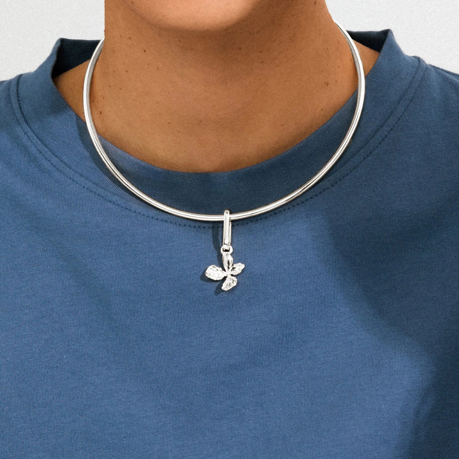 Pilgrim Flower Pendant Charm, Silver - McElhinneys