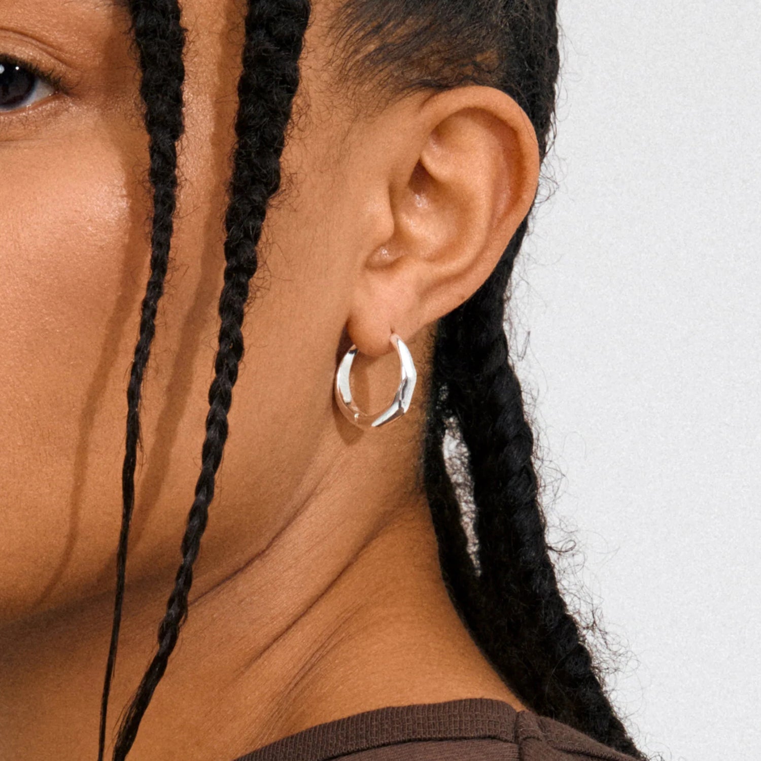 Pilgrim Harrison Hoop Earrings, Silver - McElhinneys