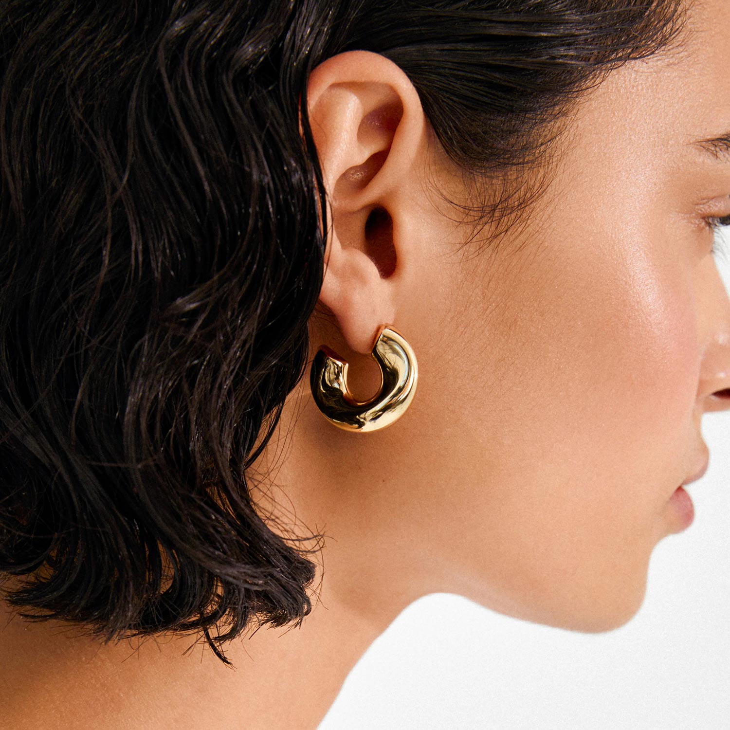 Pilgrim Jennings Half Hoop Earrings, Gold - McElhinneys