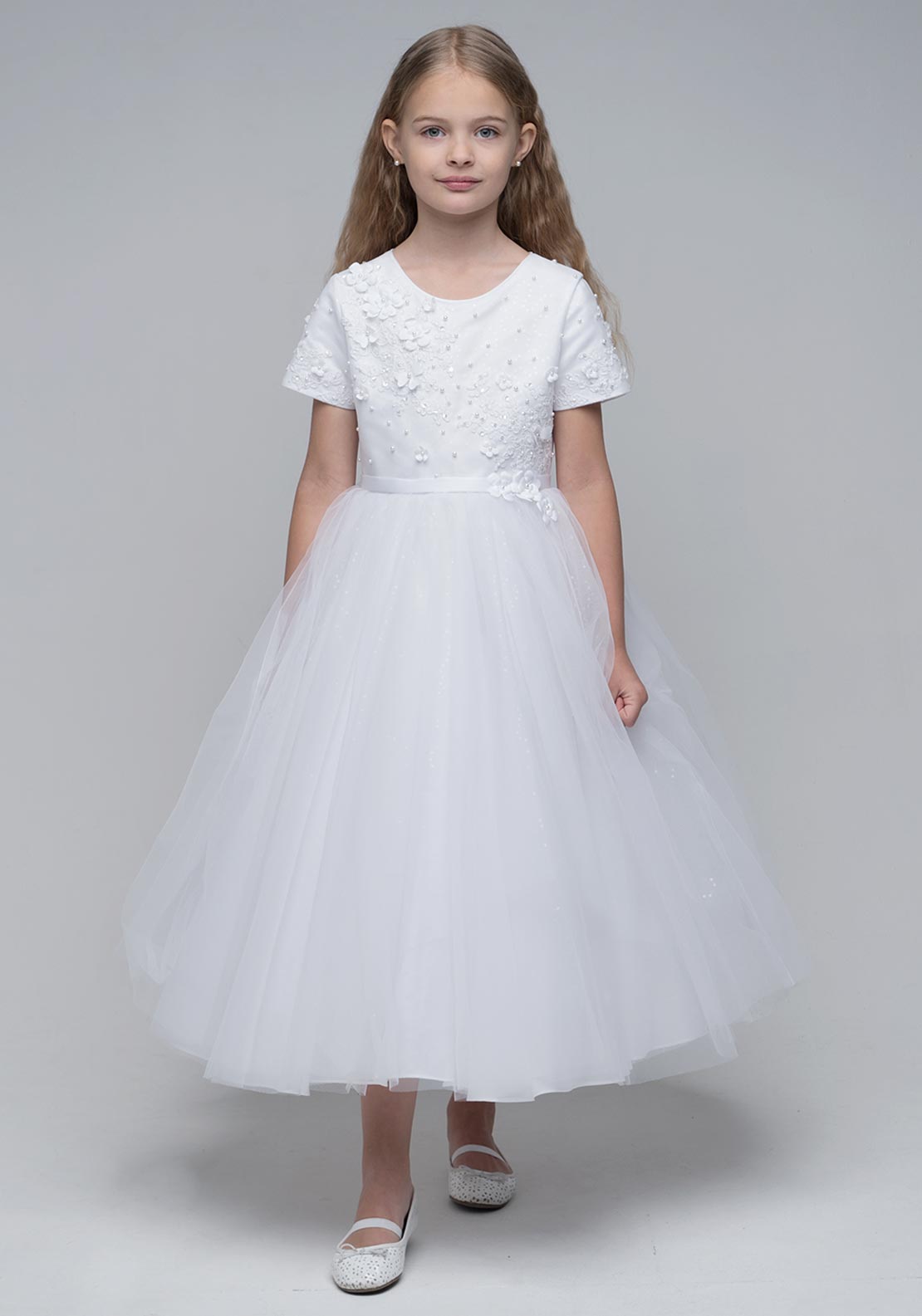 Paula’s Communion PJ18SP Communion Dress, White - McElhinneys