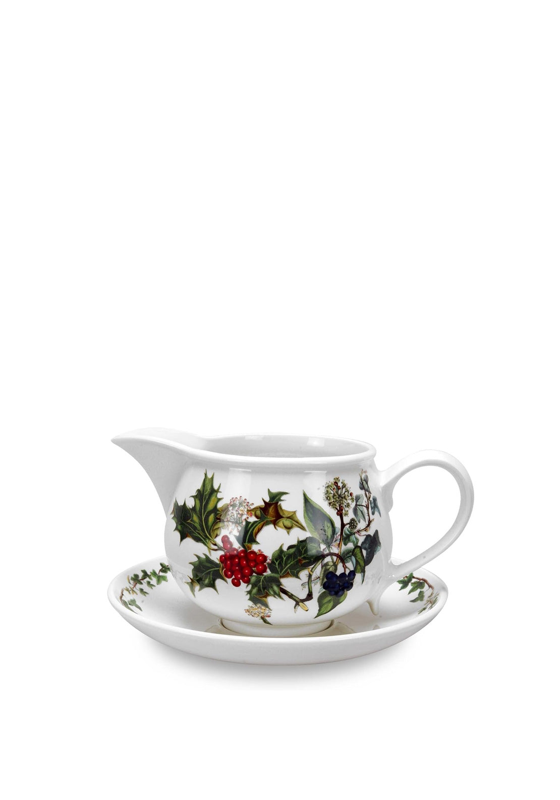 Portmeirion The Holly and The Ivy Gravy Boat & Stand - McElhinneys