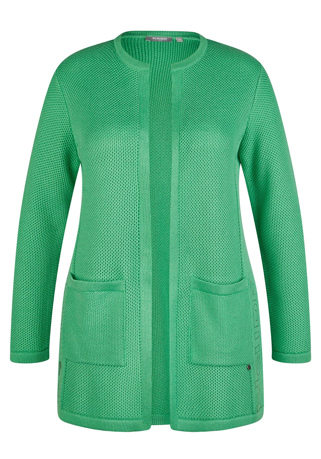 Rabe Embellished Long Open Knit Cardigan, Green - McElhinneys