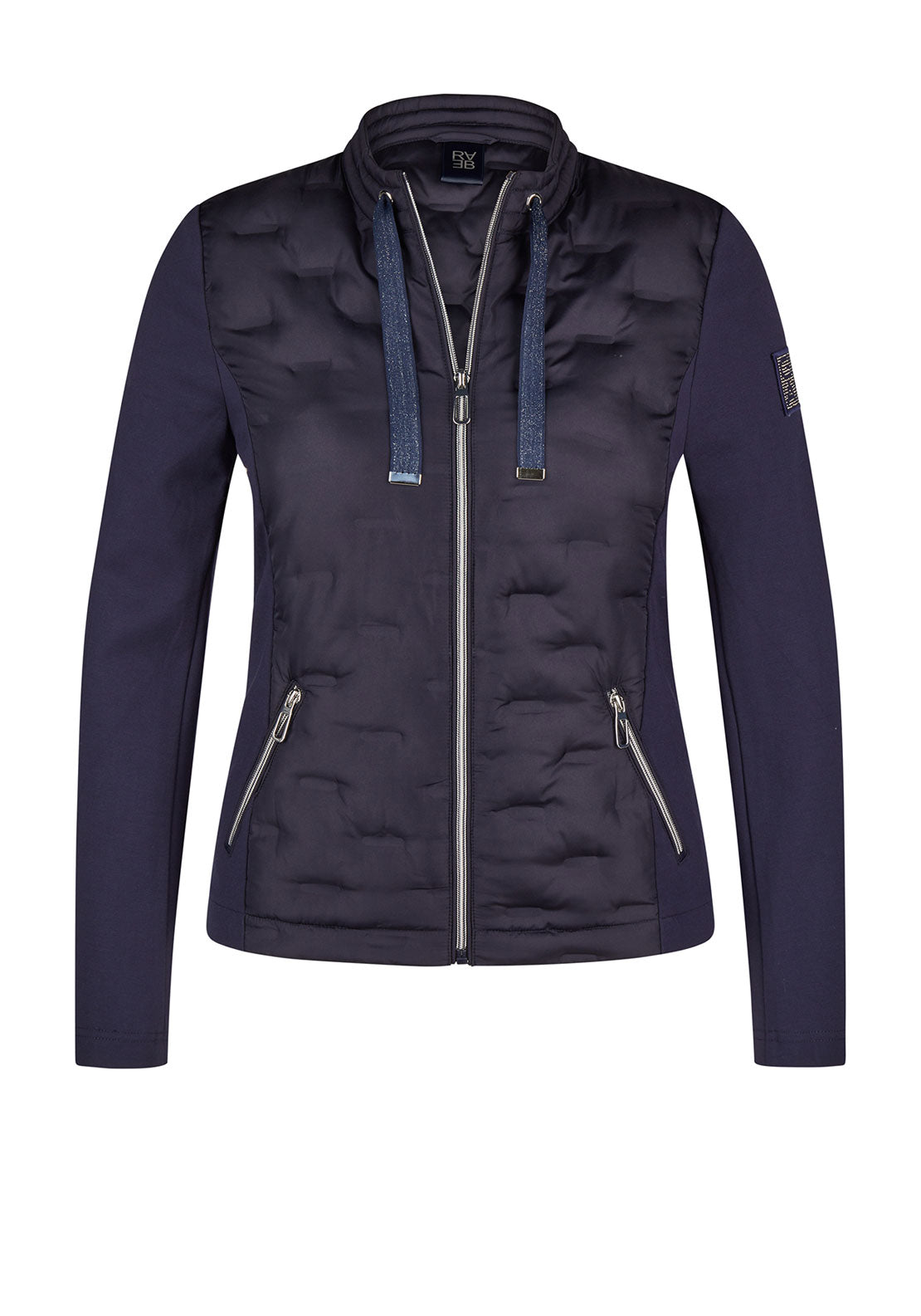 Rabe Light Puffer Detail Jacket, Navy - McElhinneys
