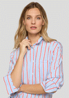Rabe Striped Bungee Cord Trim Shirt, Blue - McElhinneys