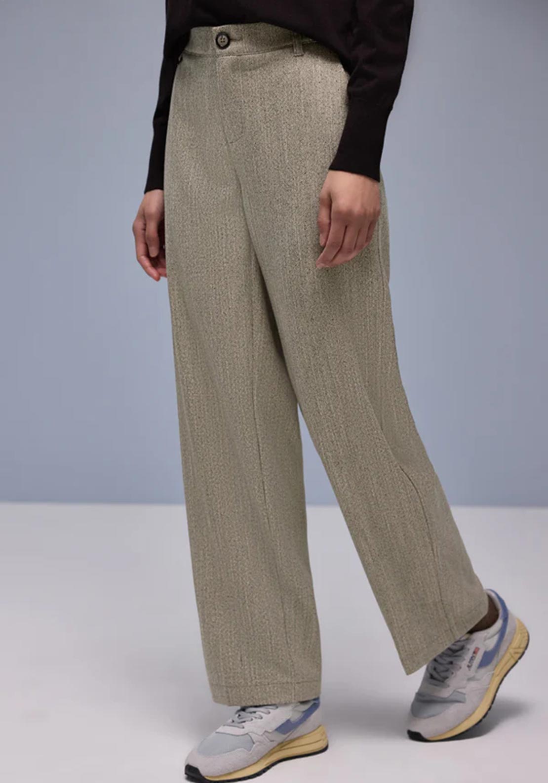 Street One Woven Jacquard Trousers, Beige - McElhinneys