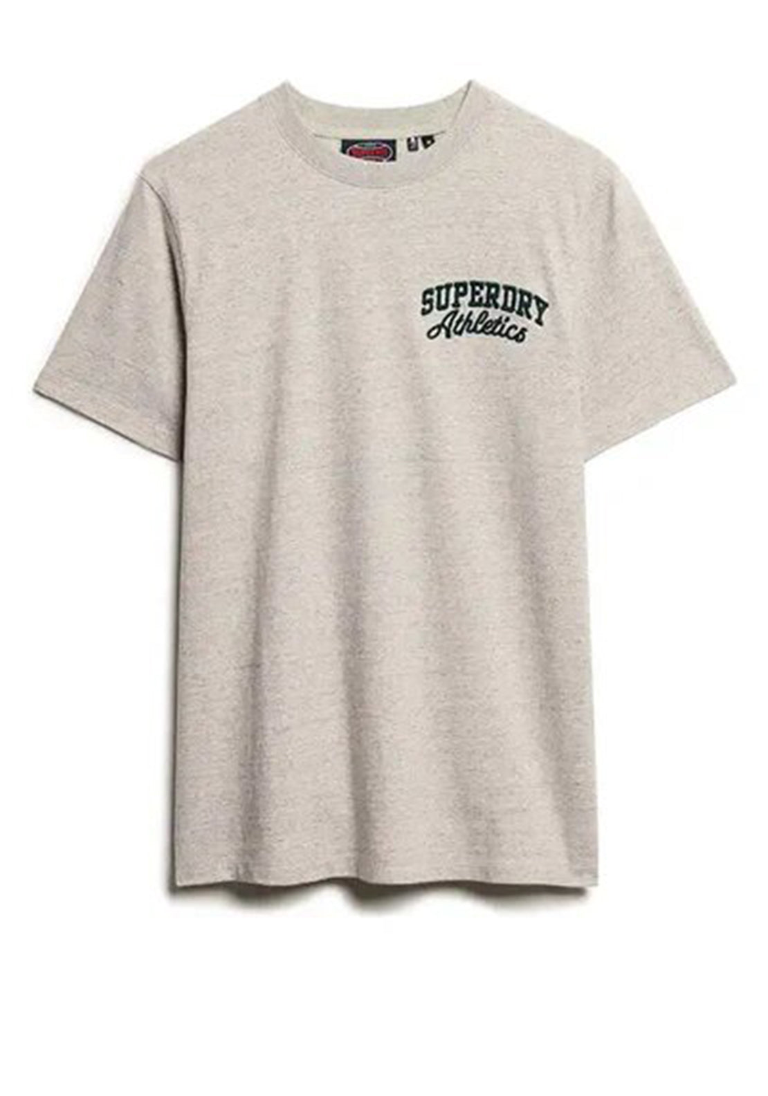 Superdry Embroidered Superstate Logo T-Shirt, Grey Fleck Marl - McElhinneys