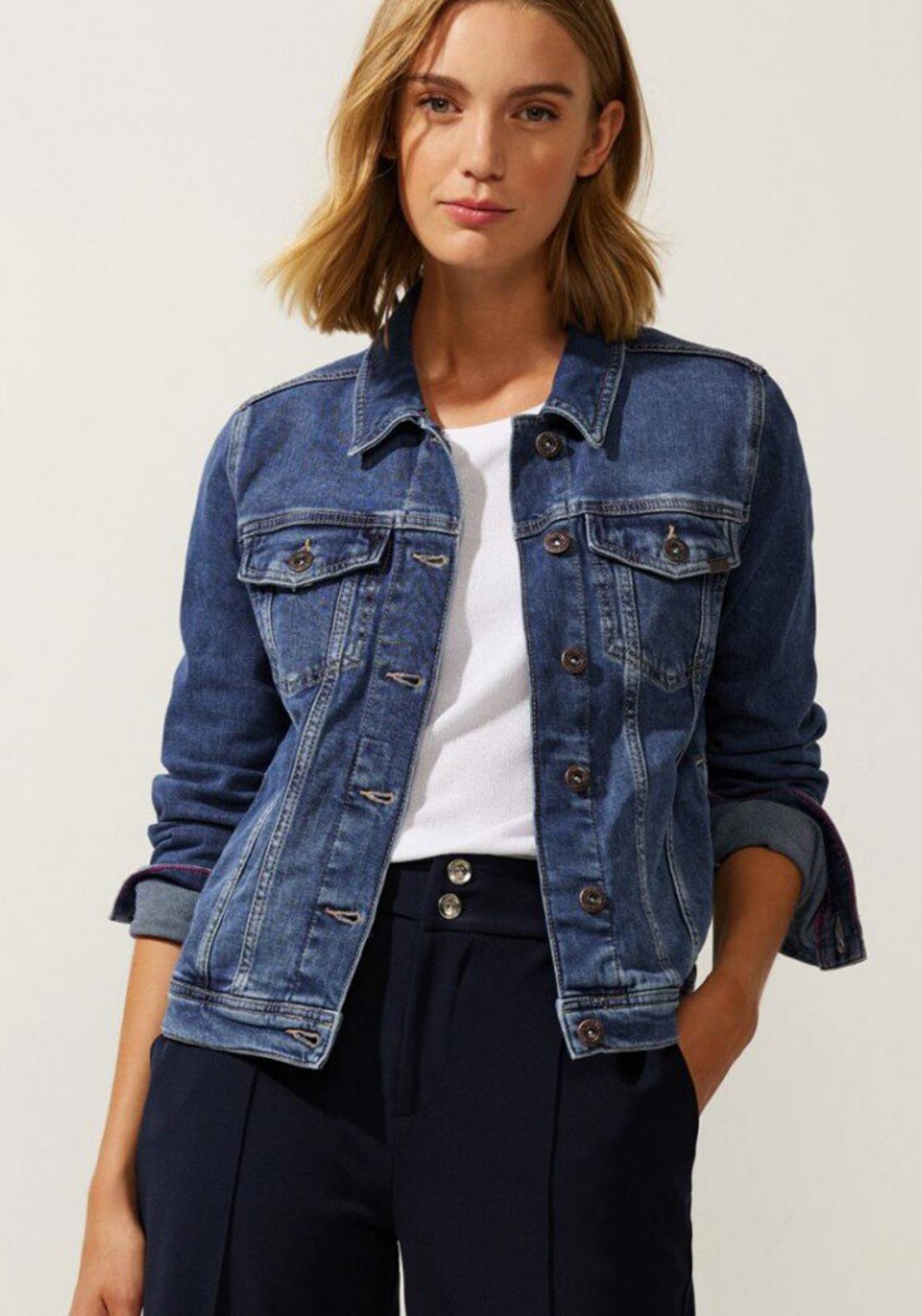 Street One Light Denim Jacket, Blue - McElhinneys