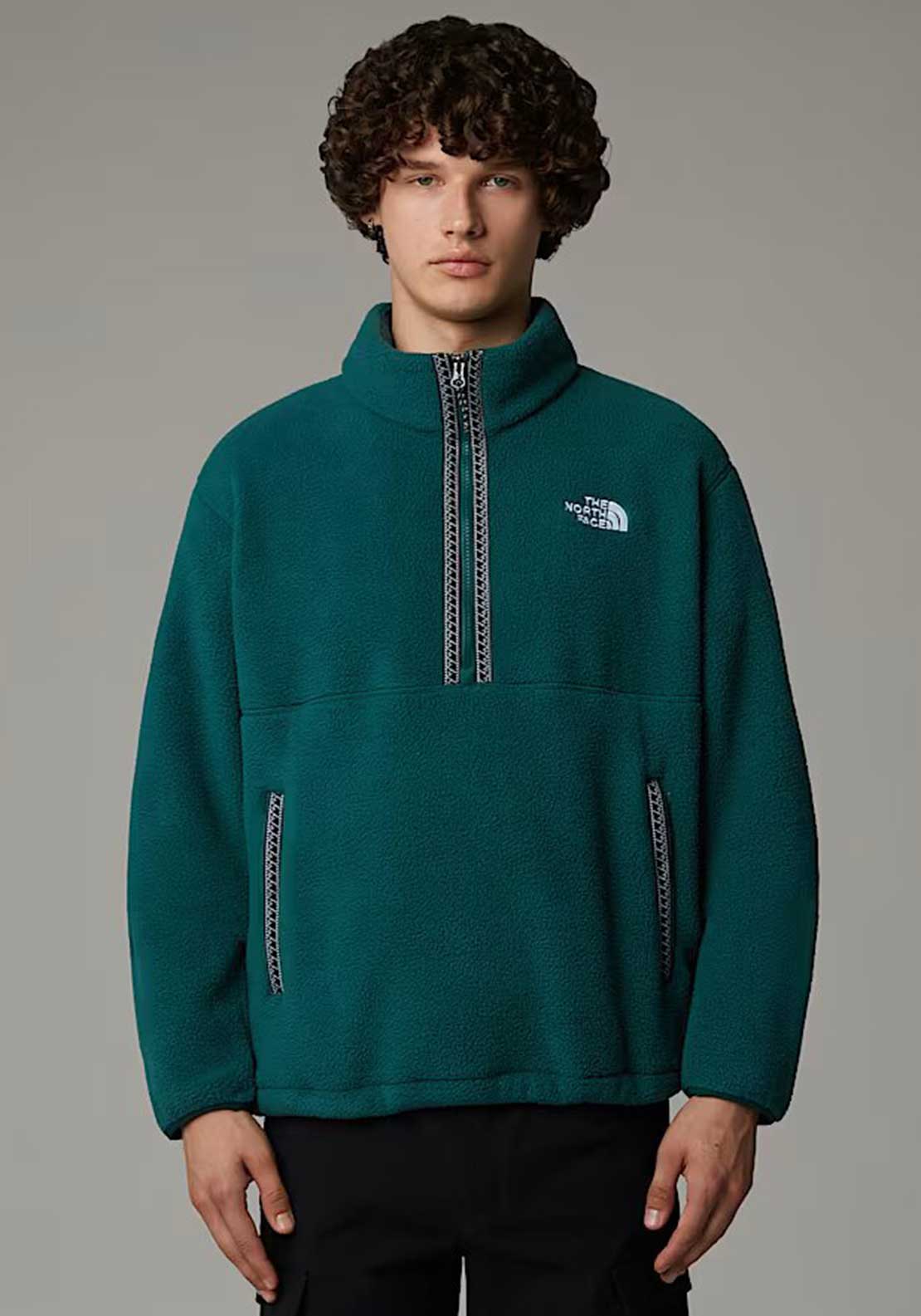 The North Face Fleeski Quarter Zip Pullover Fleece, Deep Green ...