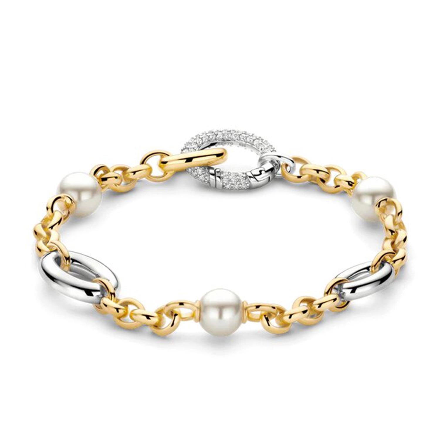 Ti Sento Curb Chain Loop Bracelet, Gold - McElhinneys