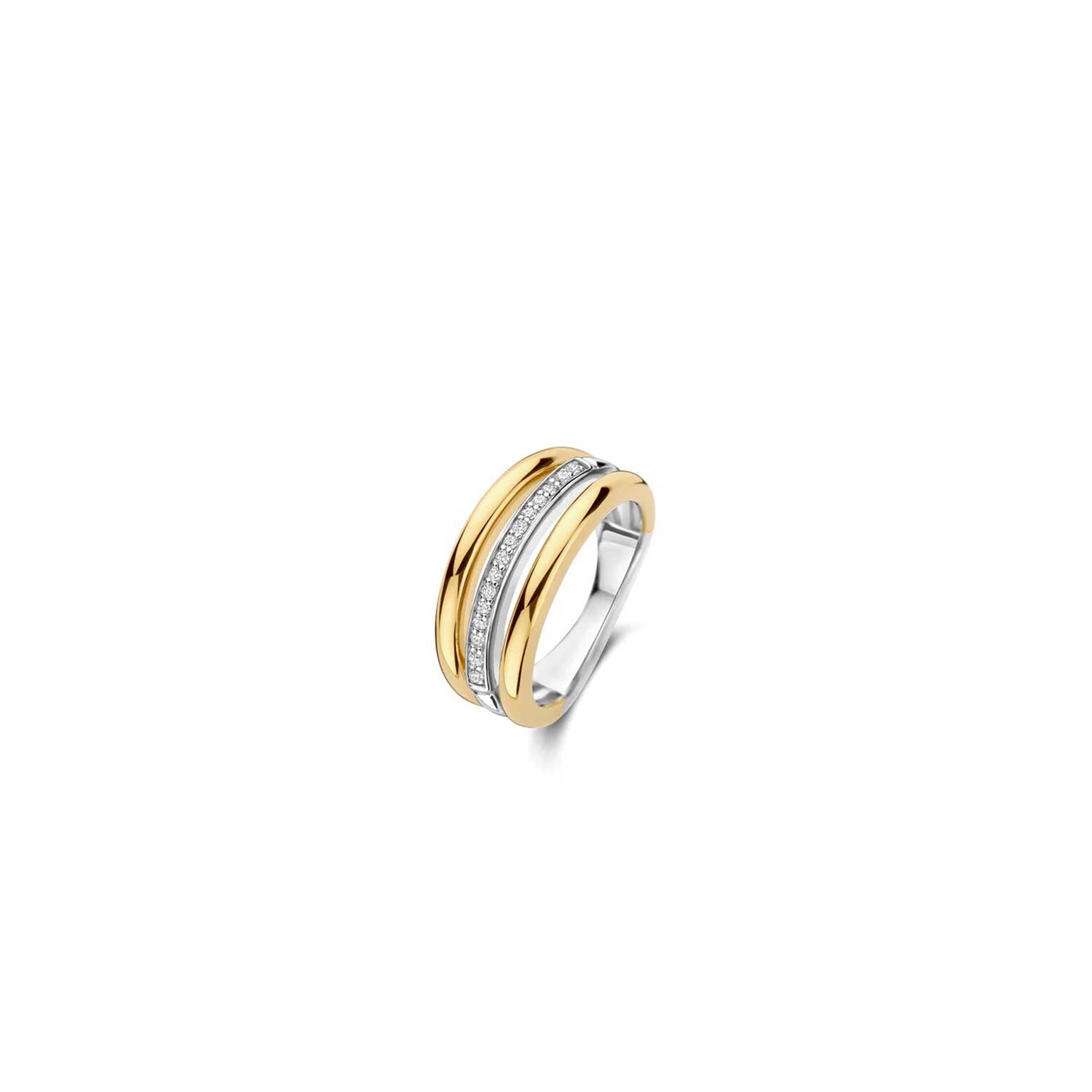 Ti Sento Triple Band Ring, Gold & Silver - McElhinneys
