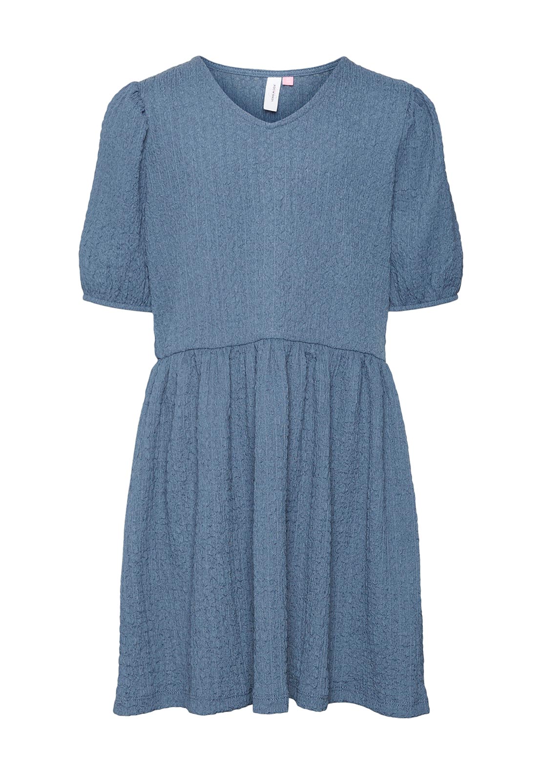 Vero Moda Girl Nala Short Sleeve Dress, China Blue - McElhinneys