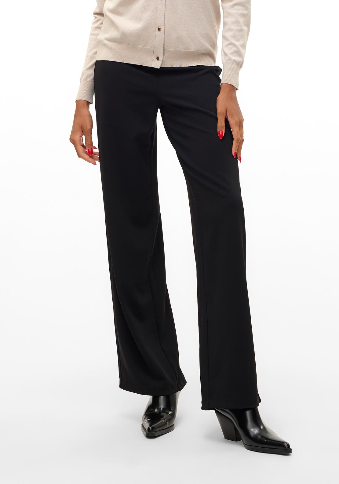 Vero Moda Berlin Wide Leg Trousers, Black - McElhinneys