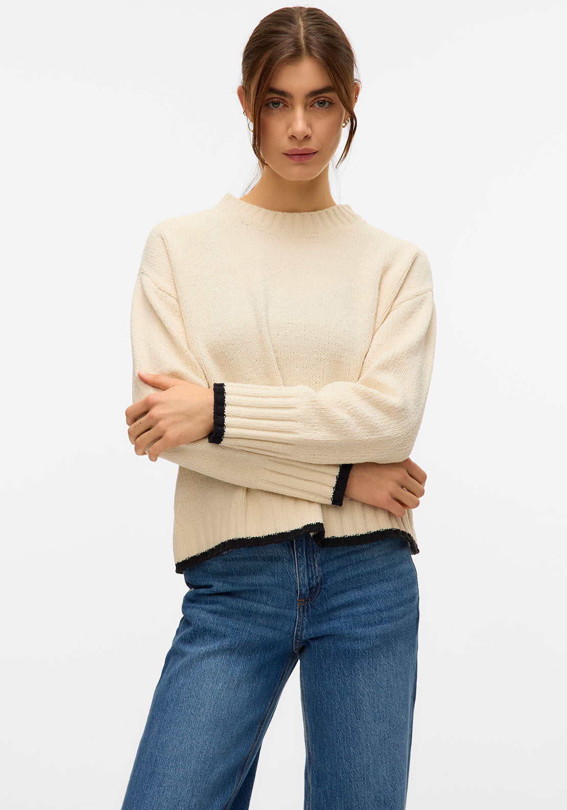 Vero Moda Shadow Soft Knit Jumper, Cream - McElhinneys