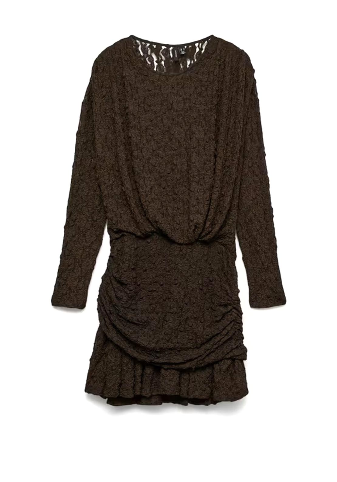 Vero Moda Halley Lace Short Dress, Chocolate Martini - McElhinneys