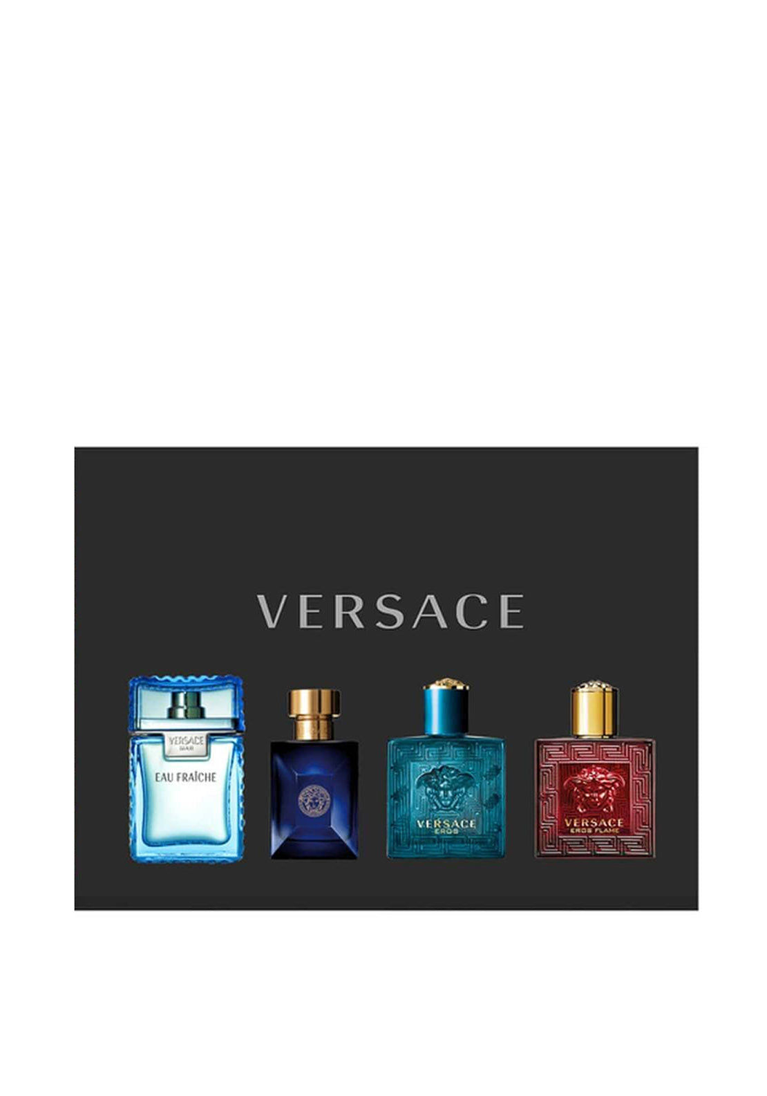 Versace Mens 4 Piece Miniatures Fragrance Collection Gift Set - McElhinneys
