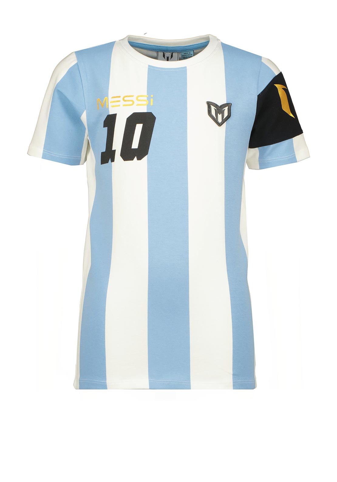 Vingino X Messi Short Sleeve Capitan Tee, Argentina Blue - McElhinneys
