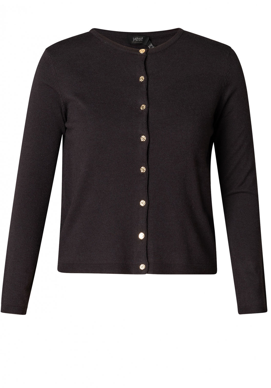 Yest Bobbi Fine Knit Cardigan, Navy - McElhinneys