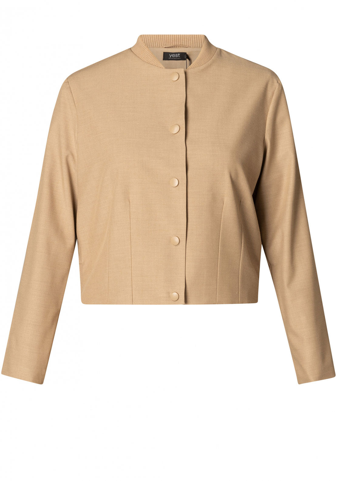 Yest Benita Bomber Jacket, Beige - McElhinneys