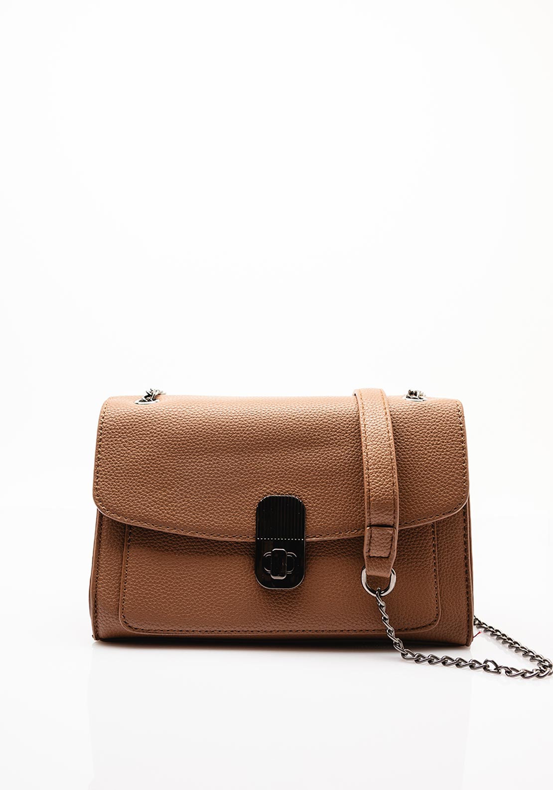 Zen Collection Chain Strap Crossbody Bag, Brown - McElhinneys