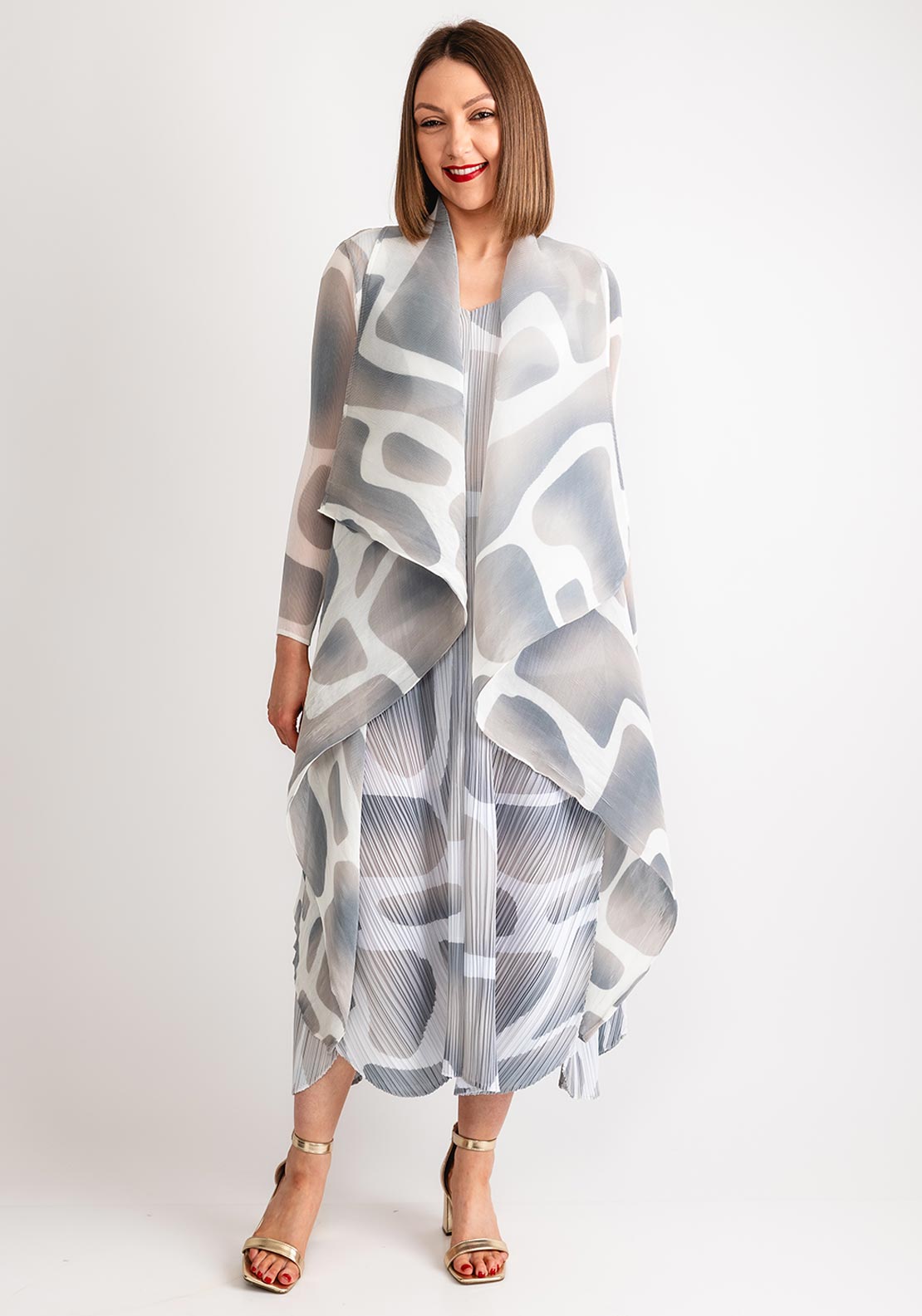 Alquema One Size Estrella Dress & Coat Set, Sandy Tuscon Beige ...