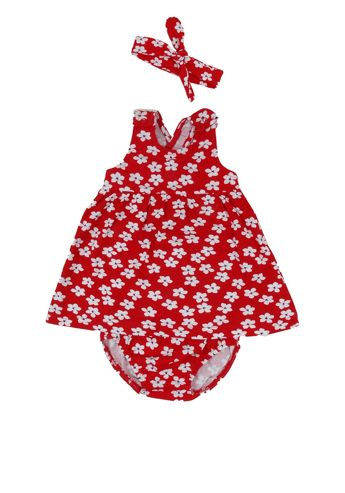Babybol Baby Girl Floral Dress 3 Piece Set, Red - McElhinneys
