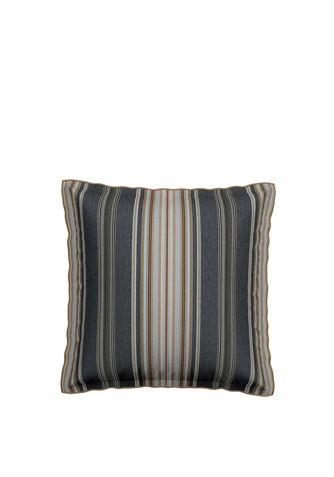 Bedeck Oscar Square Pillowcase Pair, Charcoal & Tan - McElhinneys