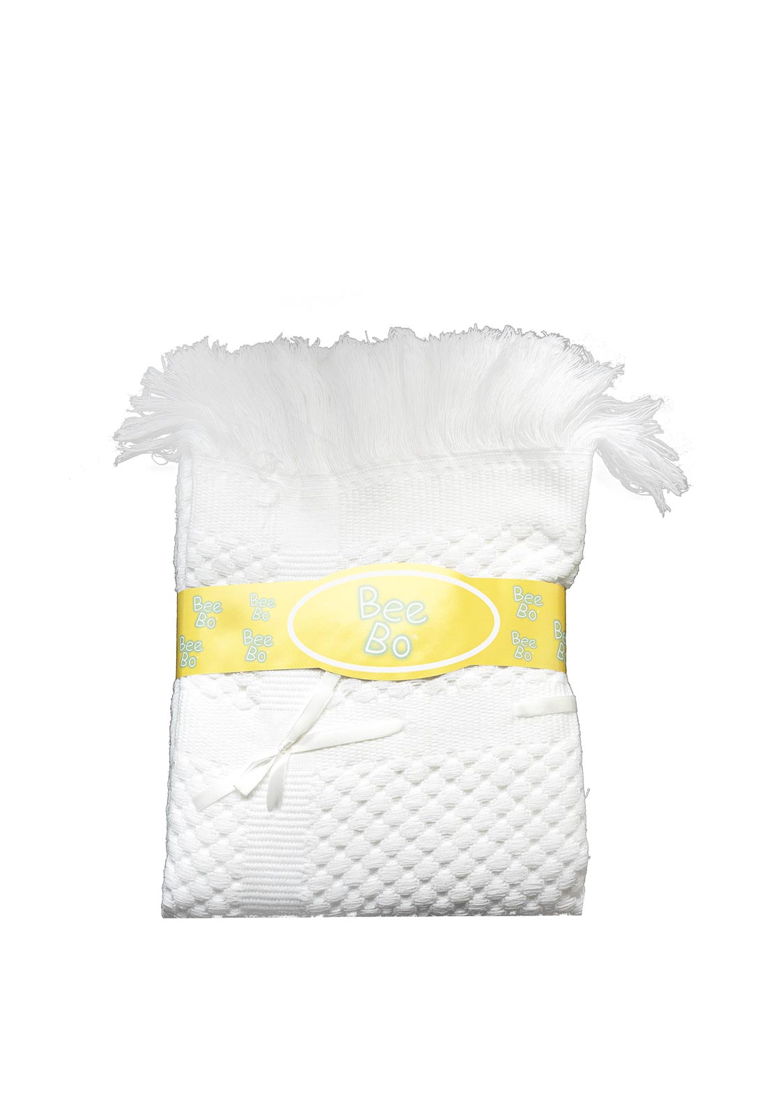 Bee Bo Baby Knit Shawl Blanket, White - McElhinneys