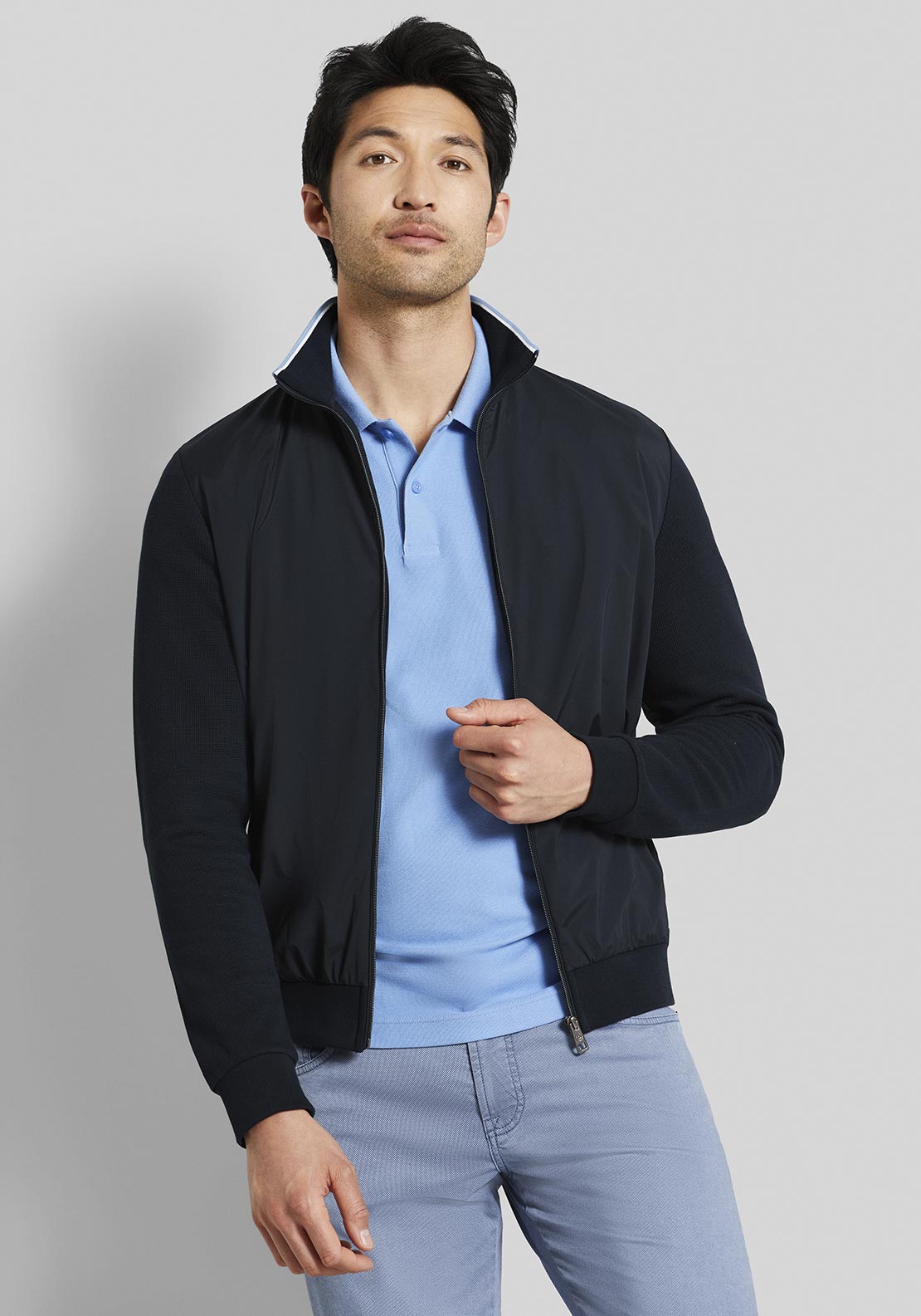 Bugatti Full Zip Sweatshirt, Navy & Blue - McElhinneys