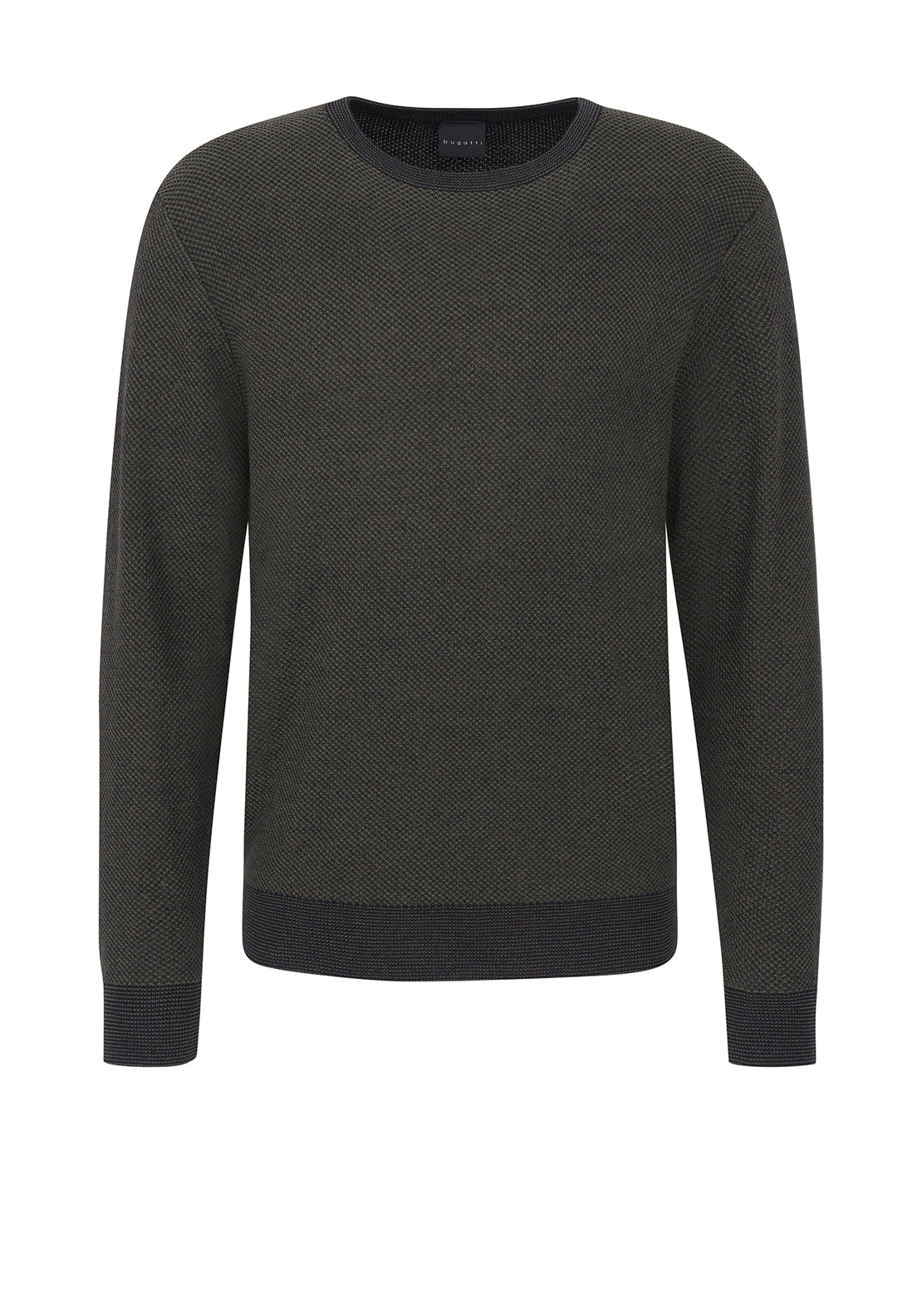 Bugatti Birdeye Knit Sweater, Khaki Green - McElhinneys