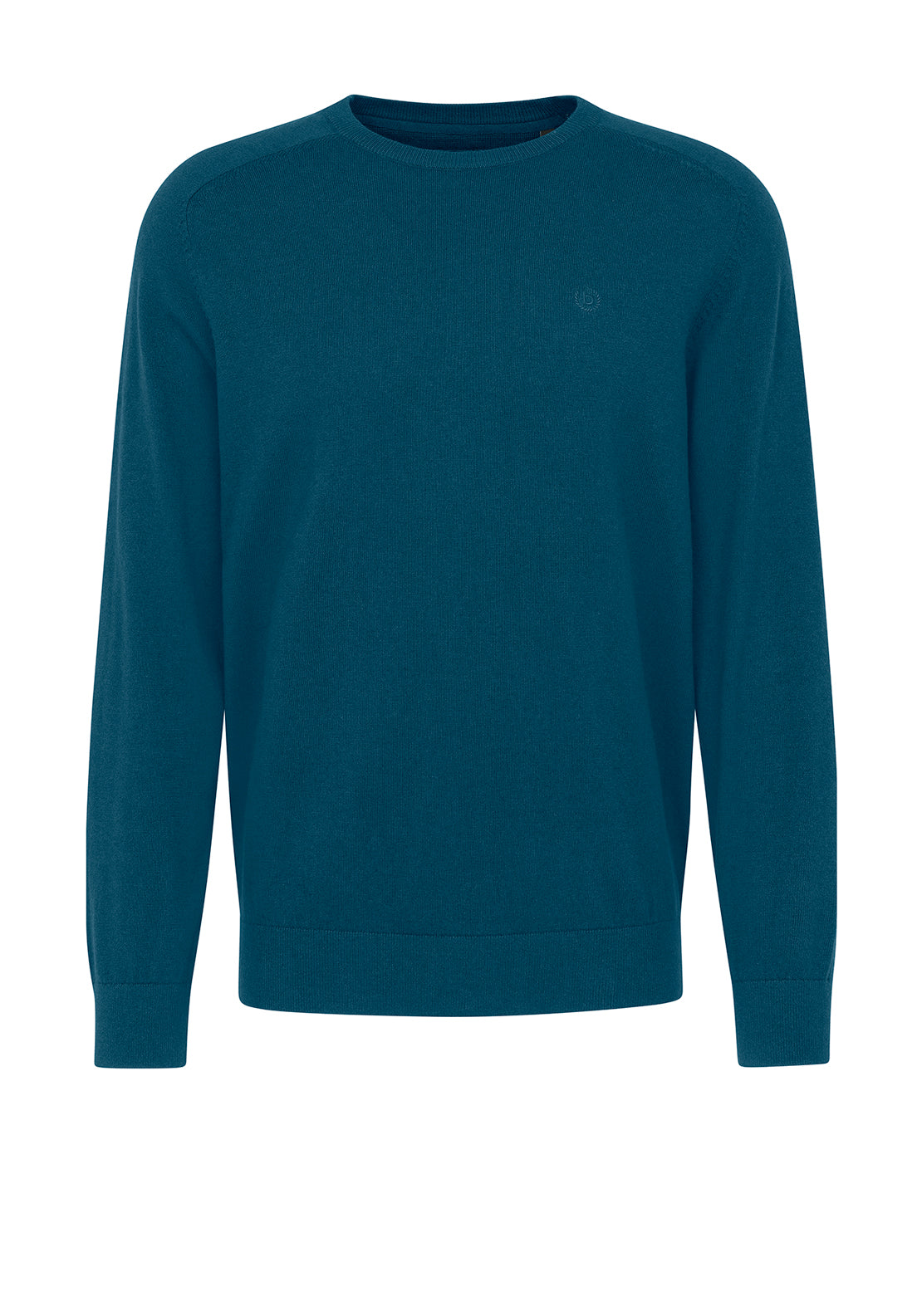 Bugatti Fine Knit Round Neck Sweater, Teal - McElhinneys