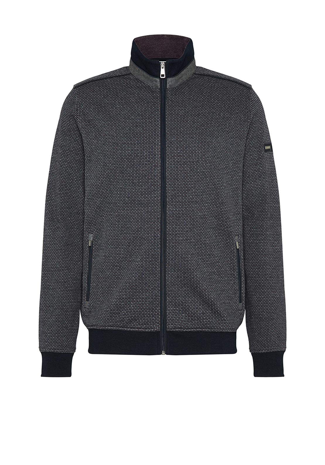 Bugatti Pattern Full Zip Sweatshirt, Fig Multi - McElhinneys
