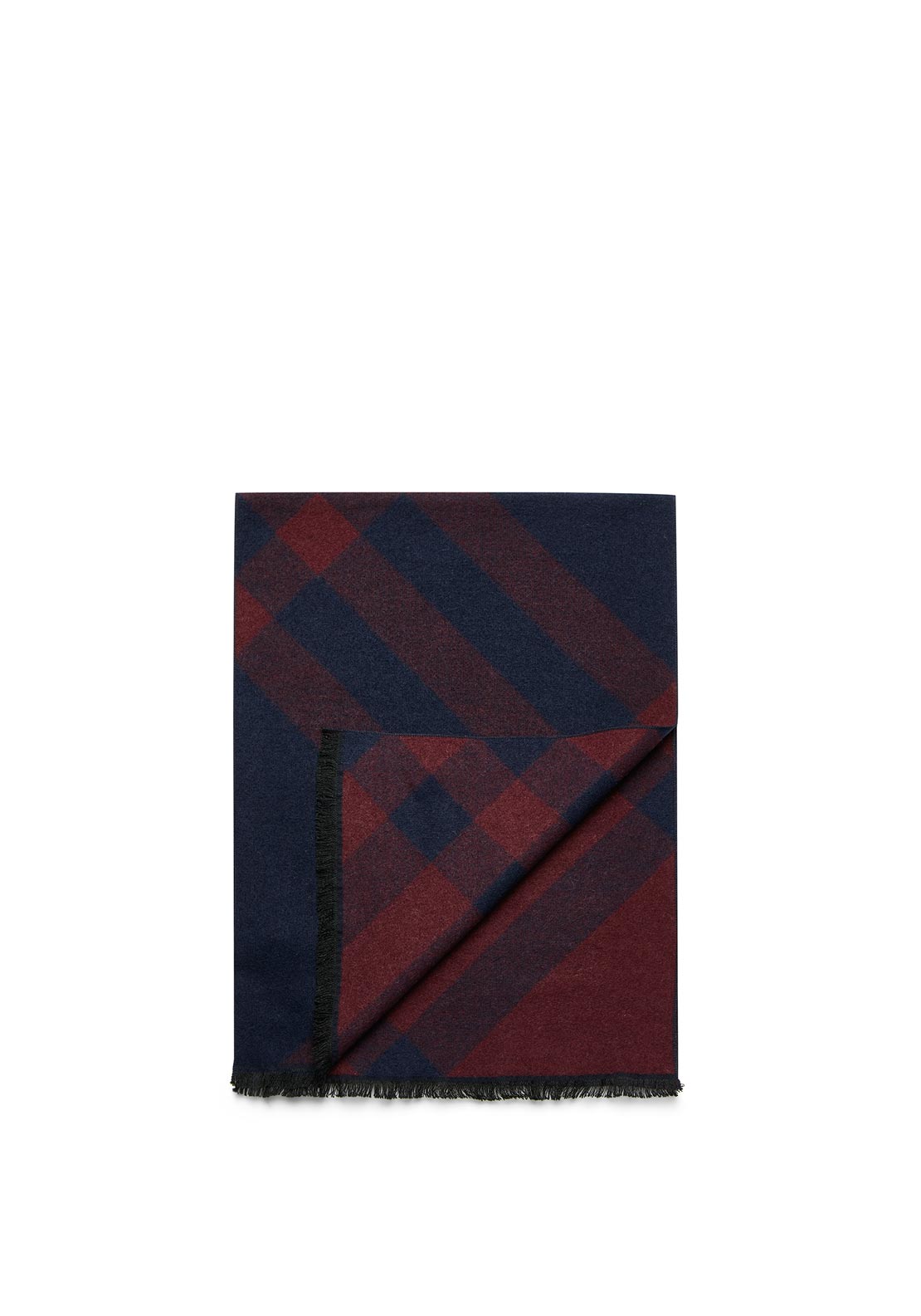 Bugatti Herringbone Mix Scarf, Navy & Red - McElhinneys