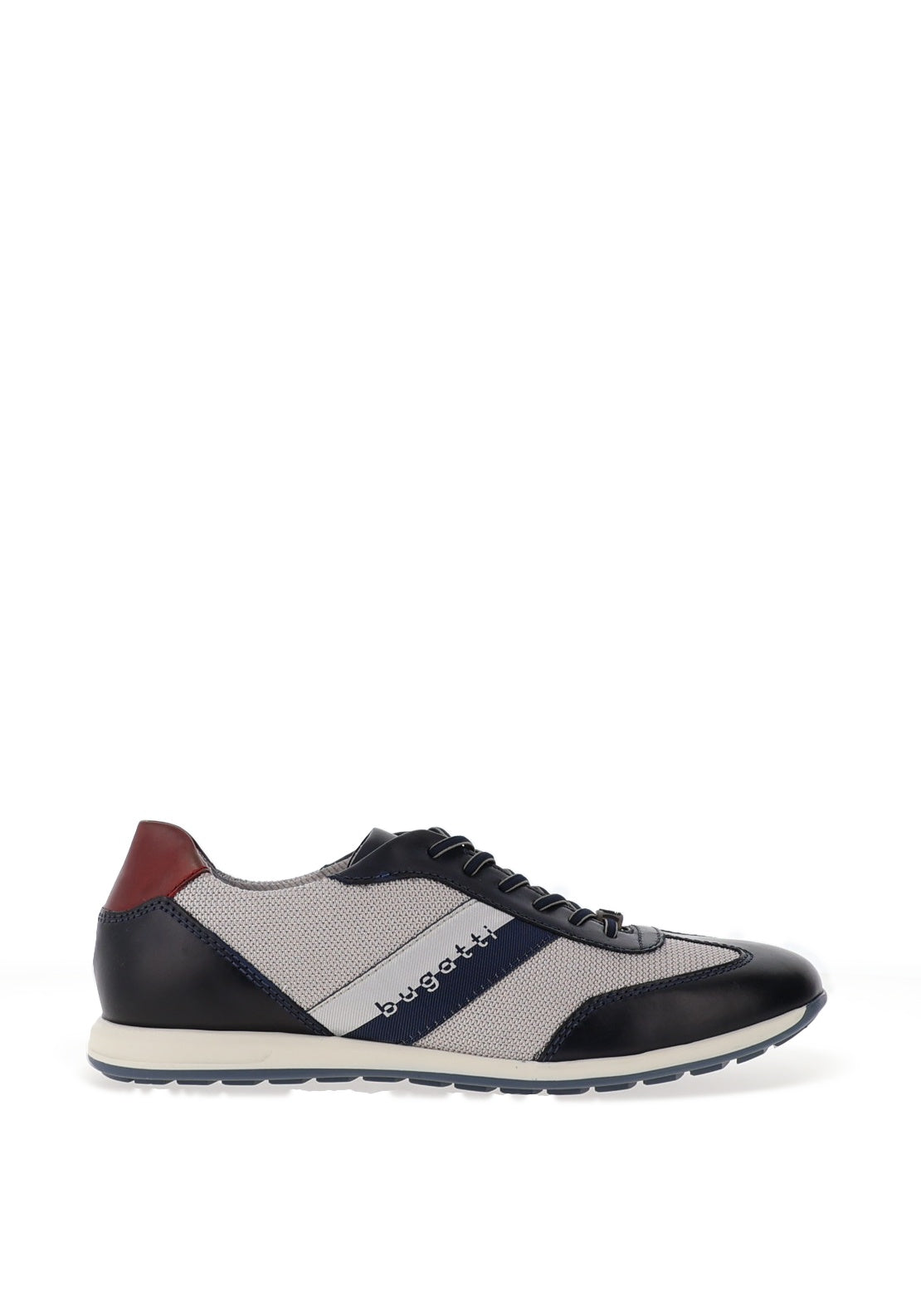 Bugatti Mixed Texture Trainers, Navy - McElhinneys