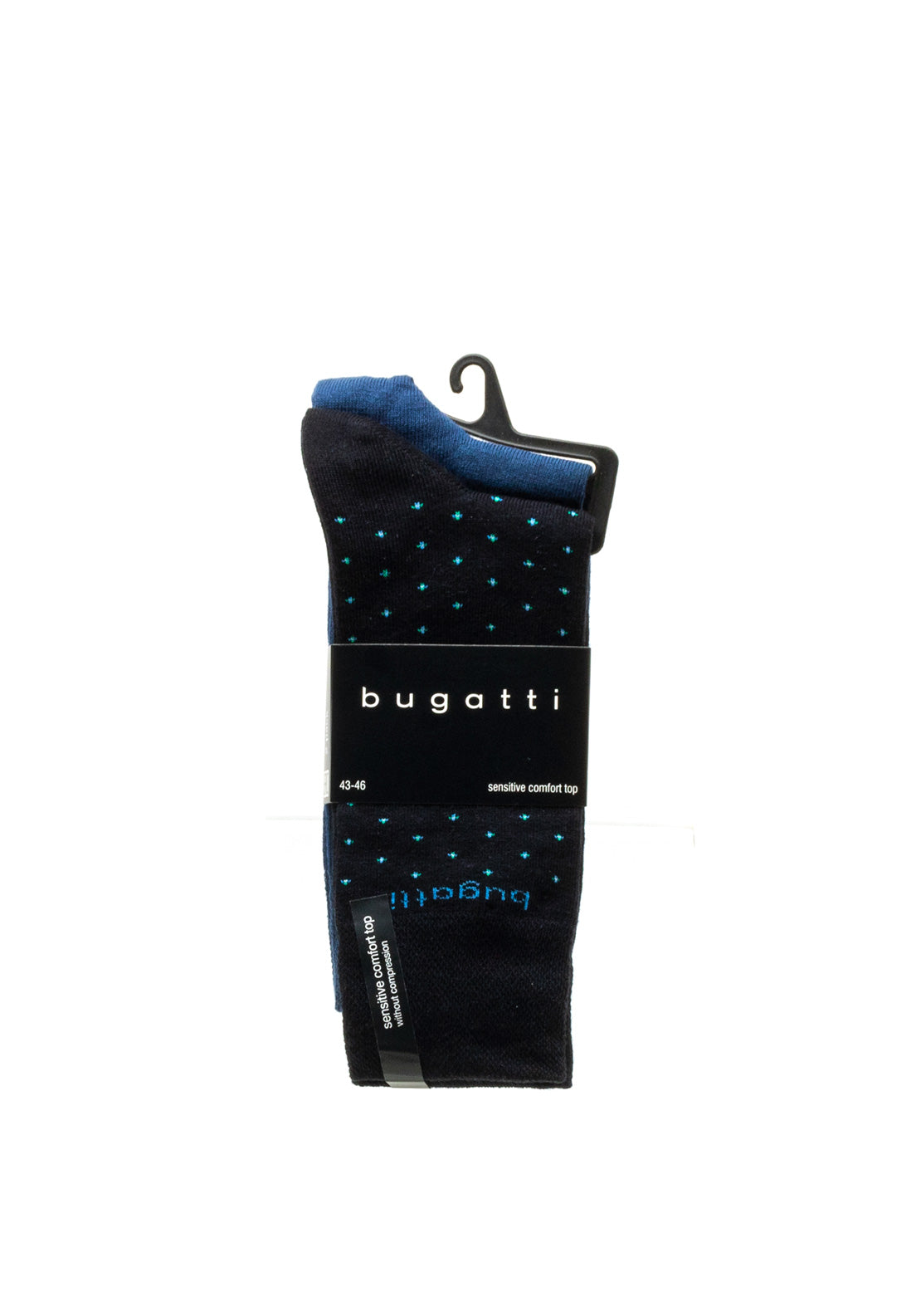 Bugatti 2 Pack Dotted Socks, Navy & Blue UK5.5-8 - McElhinneys