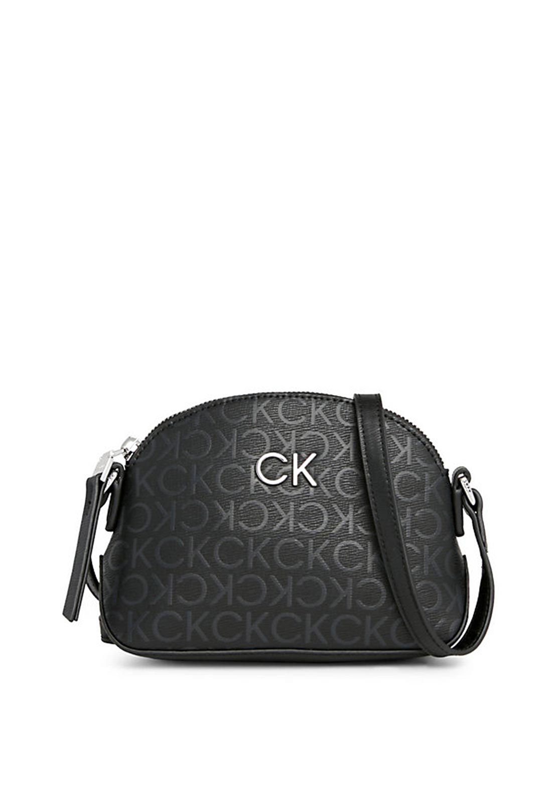 Calvin Klein CK Logo Dome Mini Crossbody Bag, Black - McElhinneys