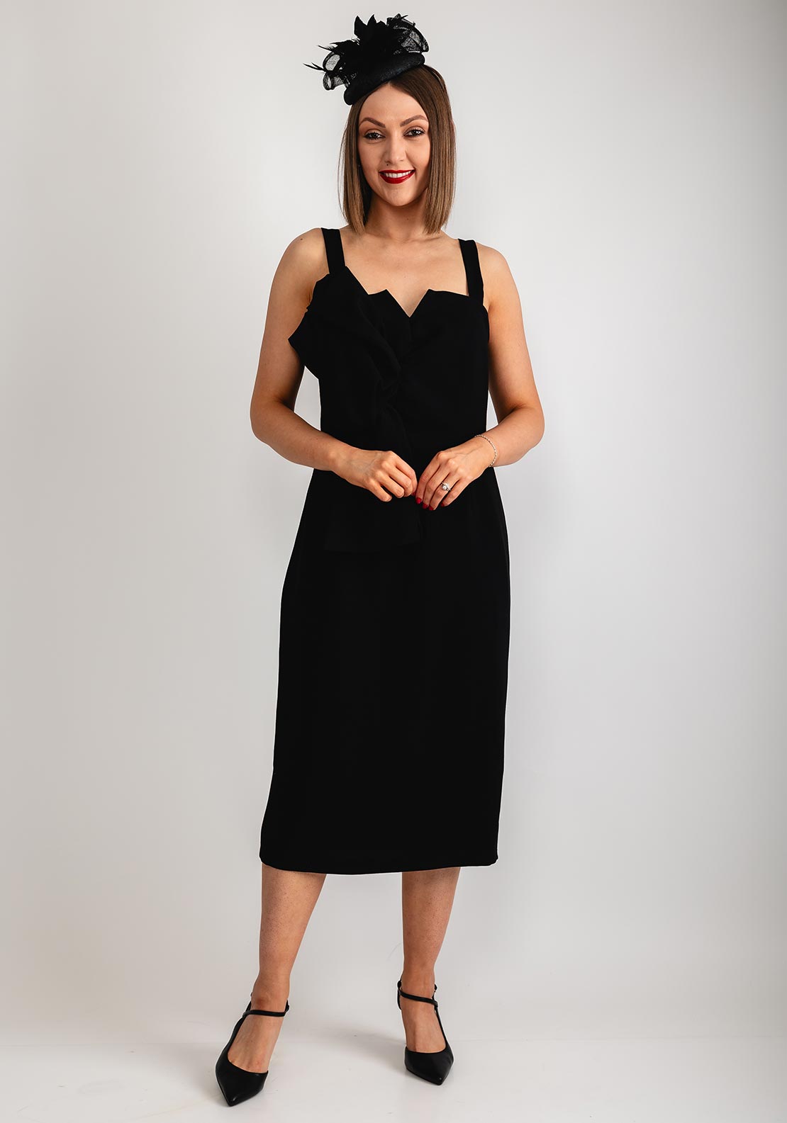 Coco Doll Rico Ruffle Knot Dress, Black - McElhinneys