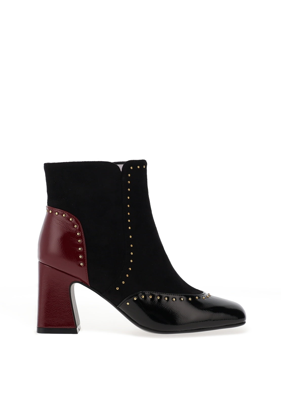 Dancing Matilda Acrobat Studded Colour Block Boots, Black - McElhinneys