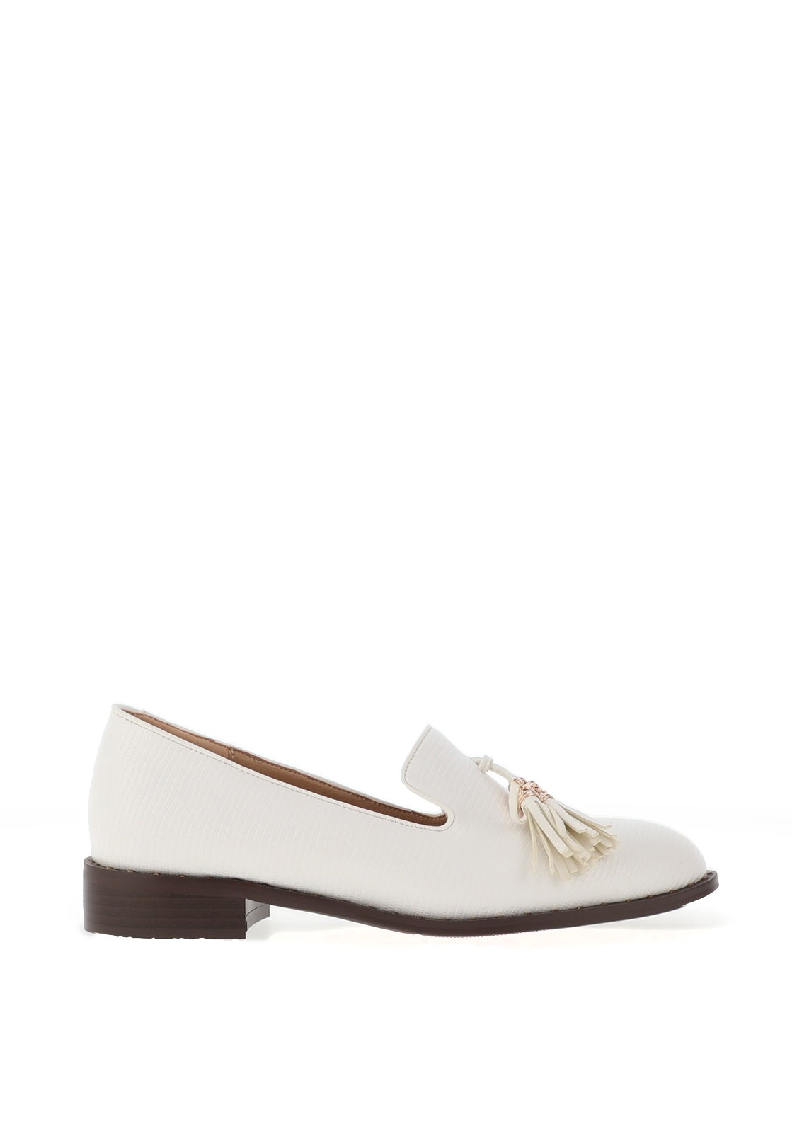 Dancing Matilda Trapeze Flat Shoes, White - McElhinneys