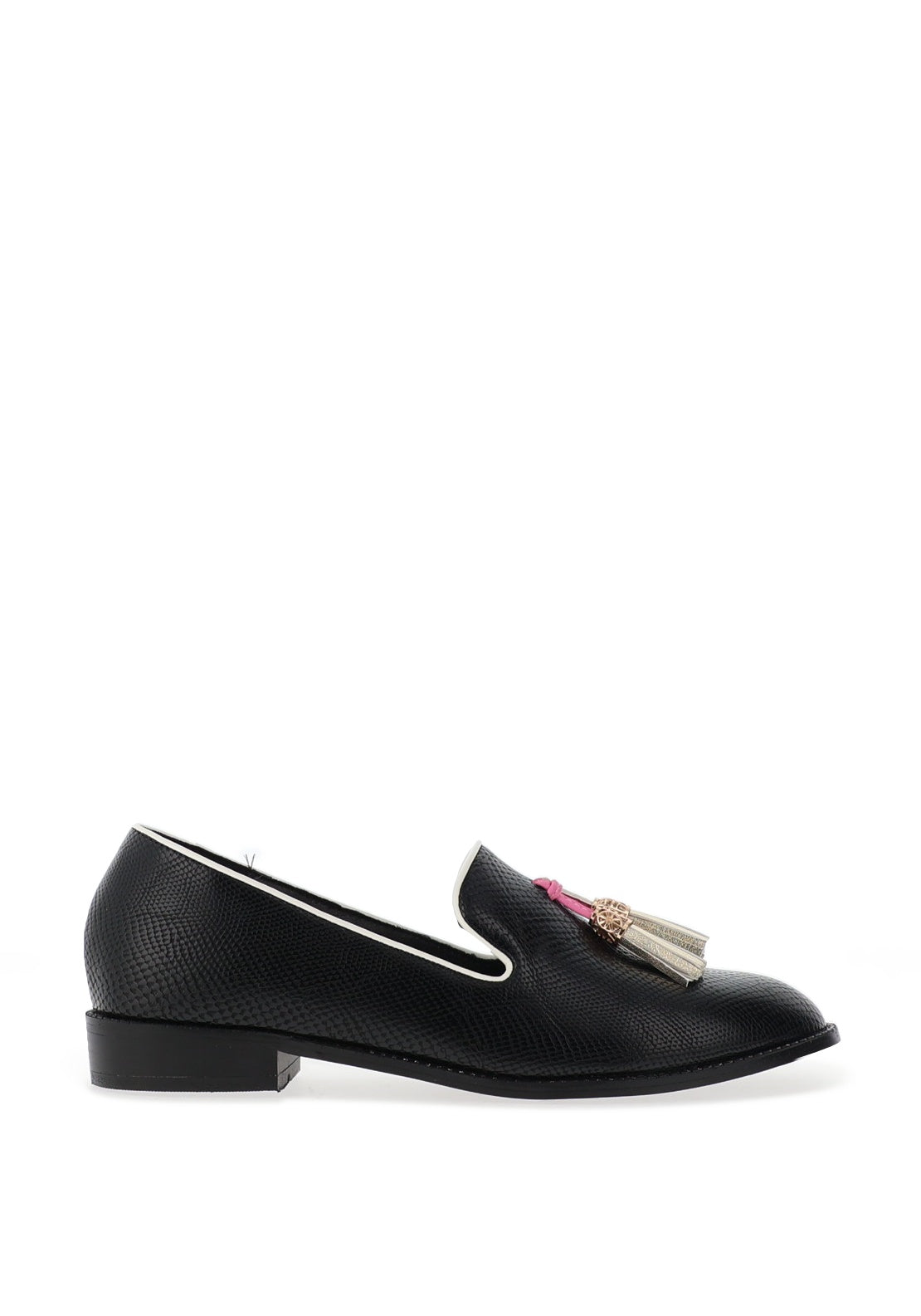 Dancing Matilda Trapeze Flat Shoes, Black - McElhinneys