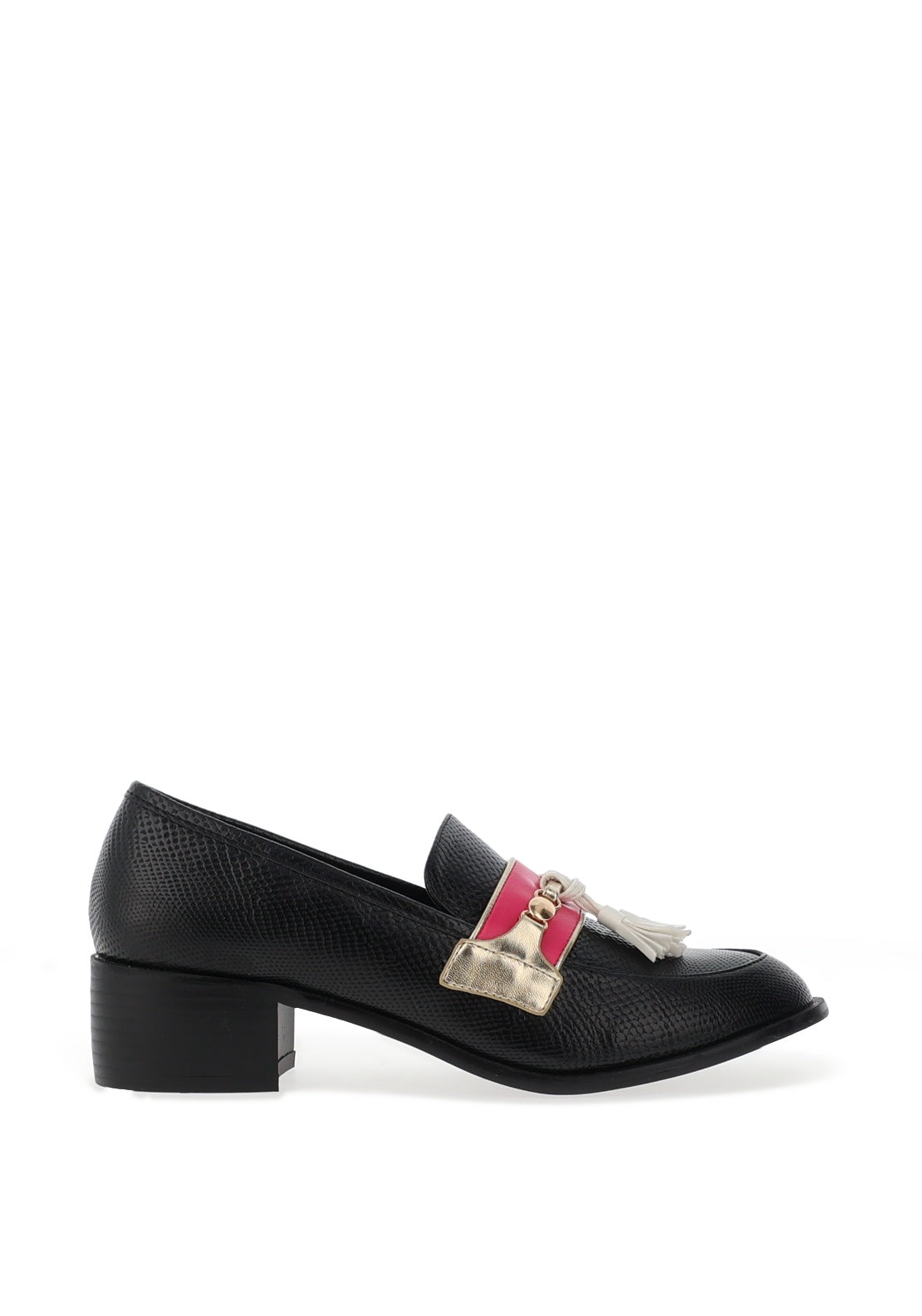 Dancing Matilda Trapeze Tassel Loafers, Black - McElhinneys