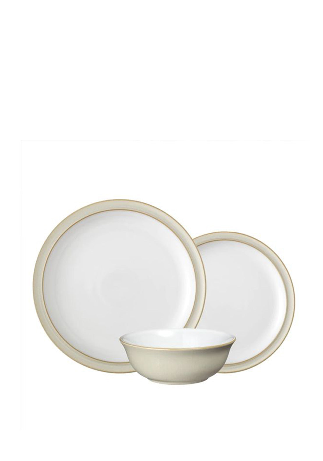 Denby Linen 12 Piece Tableware Set, Linen - McElhinneys